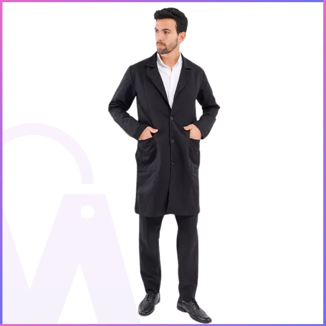 Premium Long Lab Coat - Men – Medical Mart