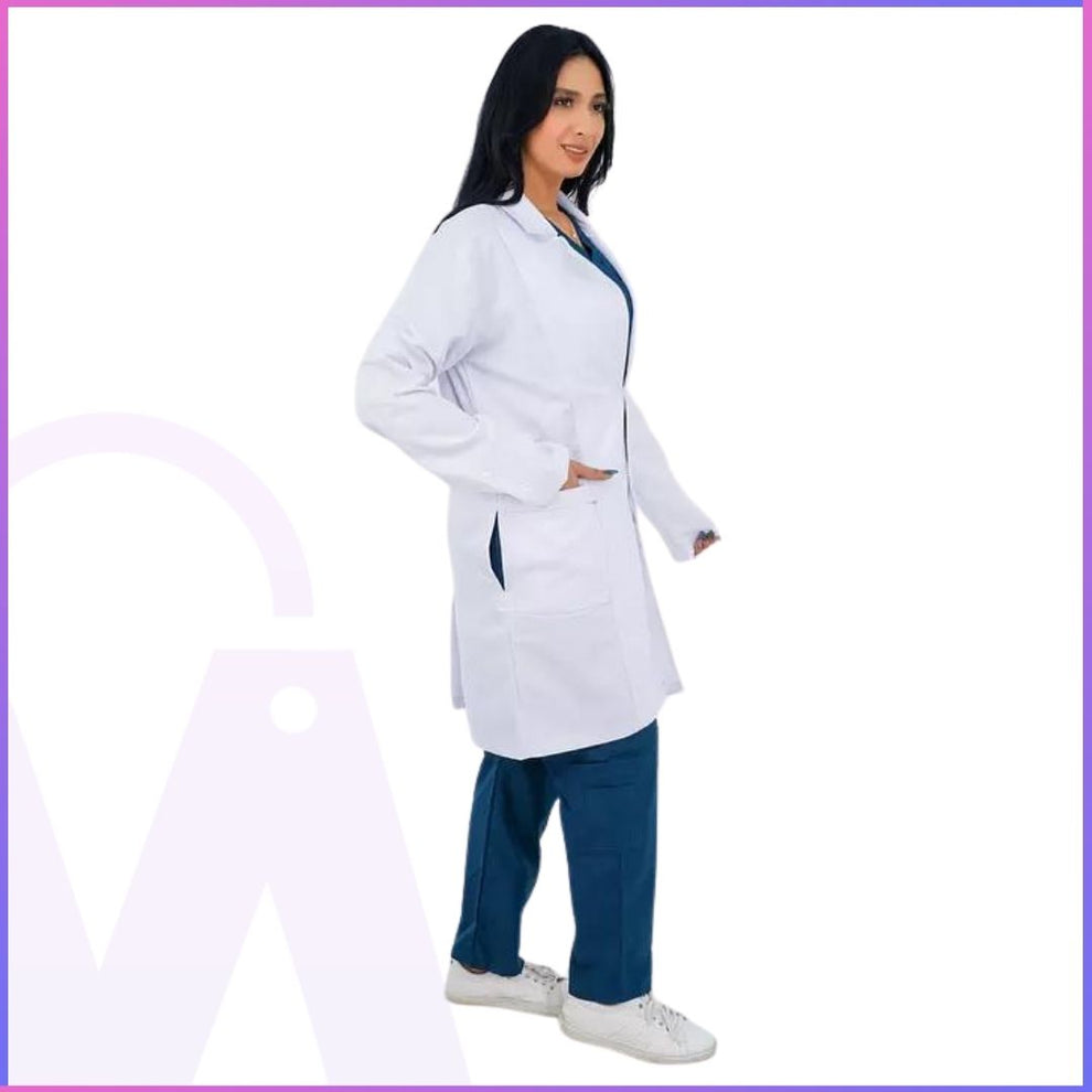 Premium Long Lab Coat - Women – Medical Mart